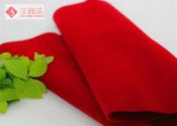 China Custom Knitted Red Velvet Fabric , Soft Knitting Flock Fabric 1.4m / 1.45m / 1.48m for sale