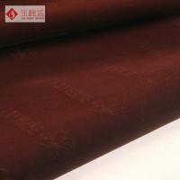 China Packaging Decorative Fabric Flock Knitted Velvet Fabric With Soft Plush , Coffe Color for sale