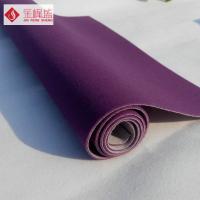 China Polyester Flocked Purple Knitted Velvet Fabric For Jewelry / Gift Box Packaging for sale