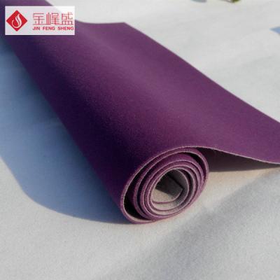 China Polyester Flocked Purple Knitted Velvet Fabric For Jewelry / Gift Box Packaging for sale