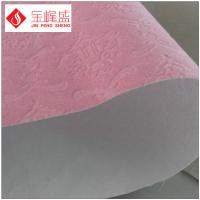 China Polyester Flocked Purple Knitted Velvet Fabric For Jewelry / Gift Box Packaging for sale
