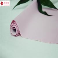 China Woven Upholstery Pink Cotton Velvet Fabric , Flocking Jewellry Box Liner Fabric for sale