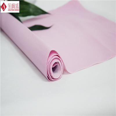 China Nylon 100 Cotton Velvet Upholstery Fabric Pink Flocked For Packaging for sale