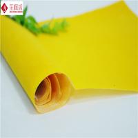China Long Pile Flocking Cotton Yellow Velvet Fabric For Luxury Watch / Gift Box for sale