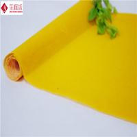 China Long Pile Flocking Cotton Yellow Velvet Fabric For Luxury Watch / Gift Box for sale