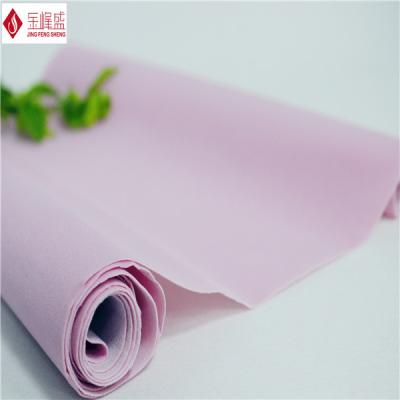China Washable Pink Velvet Upholstery Fabric Flocking Material with 100% Polyester for sale