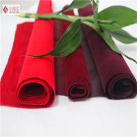 China Pouch / Jewelry Lining Red Cotton Velvet Fabric , Soft Flocked Upholstery Fabric for sale
