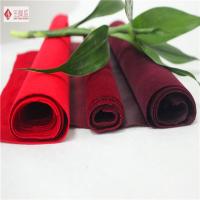 China Pouch / Jewelry Lining Red Cotton Velvet Fabric , Soft Flocked Upholstery Fabric for sale