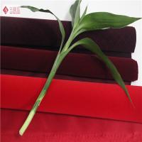 China Pouch / Jewelry Lining Red Cotton Velvet Fabric , Soft Flocked Upholstery Fabric for sale