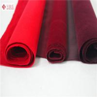 China Pouch / Jewelry Lining Red Cotton Velvet Fabric , Soft Flocked Upholstery Fabric for sale