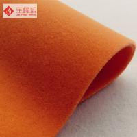 China Short Pile Double Faced Fabric , Jewelry Boxes Orange Flocked Velvet Upholstery Fabric for sale