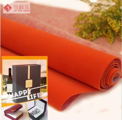 China Square Woven Jewelry Box Lining Fabric , Polyester Velvet Upholstery Fabric for sale