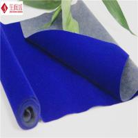 China Nylon Jewellry Box Lining Flocking Fabric , Blue Velvet Upholstery Fabric for sale