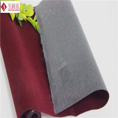 China Plain Wine Red Flocked Velvet Fabric For Electronic Accessories Packaging Insert for sale
