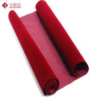 China Red Fashion Warp Kintting Flocking Fabric With Soft Comfortable Plush for sale