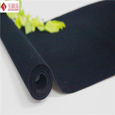 China Antifouling Black Flocked Fabric , Sofa / Chair Velvet Upholstery Fabric 50 - 100GSM for sale