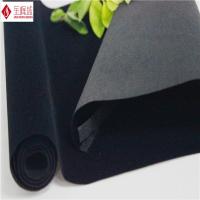 China Antifouling Black Flocked Fabric , Sofa / Chair Velvet Upholstery Fabric 50 - 100GSM for sale