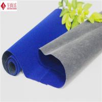 China Soft Long Pile Blue Velvet Upholstery Fabric Flocking For Glass Boxes 75 x 75D for sale