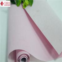 China Short Pile Nonwoven Flocking Fabrics , Plain Upholstery Pink Velvet Fabric for sale