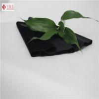 China Warp Flock Tricot Knit Fabric , Black Velvet Upholstery Fabric Shrink-Resistant for sale