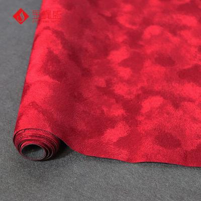 China Maroon Color Jewelry Box Linner Material Flock Velvet Fabric for sale