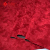 China Maroon Color Jewelry Box Linner Material Flock Velvet Fabric for sale