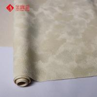 China Cream Color Flock Fabric with New Flower Design For Bookbinding for sale