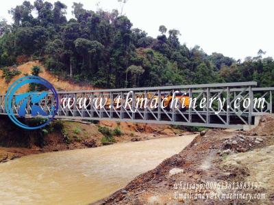 China Permanent Modular Steel Bridge 81m Span 7.35m Width BS5400 HA+20HB Load Capacity for Heavy Traffic for sale
