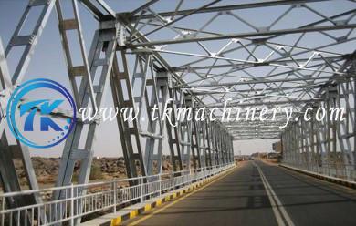 China Steel Truss Bridge 30-110m Span with 7-9m Width for Heavy Load Construction Access for sale