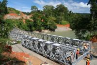 China 76m Span Bailey Bridge For High Load Capacity And Pained Or Galvanized Surface Finish for sale