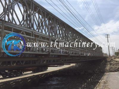 China Double Lane Steel Panel Bailey Bridge - 7.35m Width, 81m Span, S460J0 Galvanized for Heavy Load Applications for sale