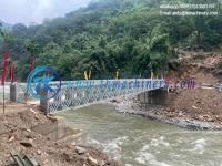 China Compact 200 Steel Bailey Bridge - 4.2m Width Galvanized Modular System with 60m Span Capacity for sale