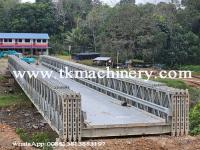 China 60m Long Span Galvanized Steel Bailey Bridge 4.2m Wide Footway 9m Ramp Heavy Load for sale