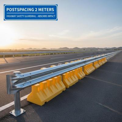 China Hot-dip Galvanized Highway Guardrail M180 W-beam Crash Barrier 310mm Width 10 Year Warranty for sale