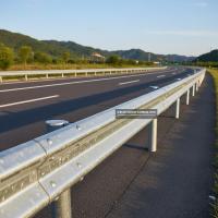 China Hot-dip Galvanized W-beam Guardrail M180 310mm Width Bolted Highway Safety Barrier for sale