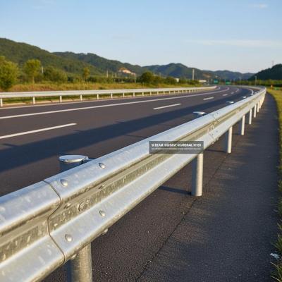 China Hot-dip Galvanized W-beam Guardrail M180 310mm Width Bolted Highway Safety Barrier for sale