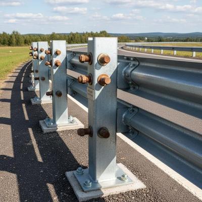 China Hot-dip Galvanized W-beam Highway Guardrail 2m Post Spacing 310mm Width Road Safety Barrier for sale