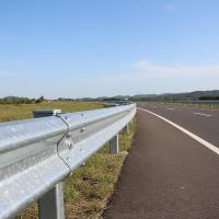 China Hot-dip Galvanized W-beam Highway Guardrail M180 80cm Height 310mm Width Road Safety Barrier for sale