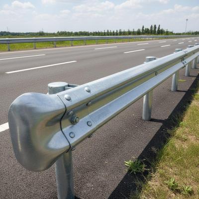 China M180 W-Beam Highway Guardrail 2m Post Spacing Hot-Dip Galvanized Bolted Road Safety Barrier for sale