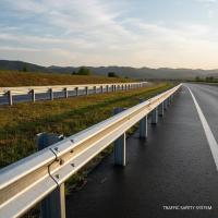 China Hot-dip Galvanized W-beam Highway Guardrail M180 Bolted to Steel Posts 80cm Height 2m Post Spacing for sale