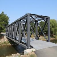 China Prefabricated Steel Pedestrian Bridge Bolted Connections 400-600 kg/m² Load Capacity UV Resistant for sale