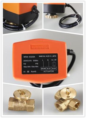 China 3 Wire Chilled Electrically Operated Ball Valve AC240V For Water Flow Control for sale