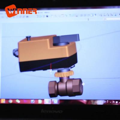 China electric AC24V DN32 DN50 fast motorized ball valve forged brass ball valve for sale