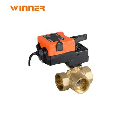 China Small Size Control Ball Valve For Water Flow Control Signal Modulating Actuator 1/2''-1'' for sale
