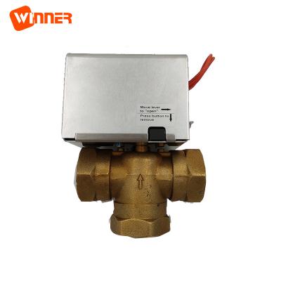 China 220VAC 2 Way Electrically Actuated Ball Valve Spring Return For Solar Energy for sale
