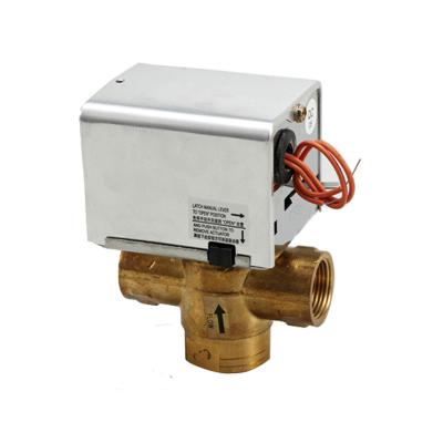 China 15-25mm Electric Spring Return Zone Valve For FCU/HVAC 220VAC 2 Way / 3 Way for sale