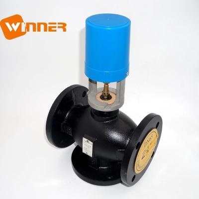 China Butterfly Electric Actuated Ball Valve 0~10v Modulating 2 Way 24VAC for sale