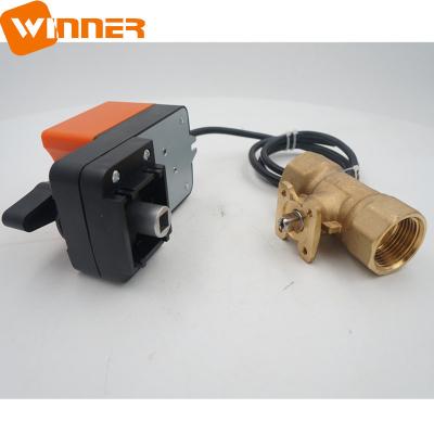 China Big Torque 4-20ma Motorized Valve Proportional 6N.M Brass Water Flow Control Valve for sale