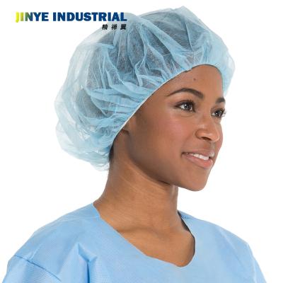 China Cleanroom Sustainable Disposable Non Woven Clip-Cap Blow-Up Crowd-Cap for sale