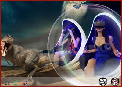 China White Color 360 Rotating 2 Seats 9D Virtual Reality Cinema / Virtual Reality Film for sale